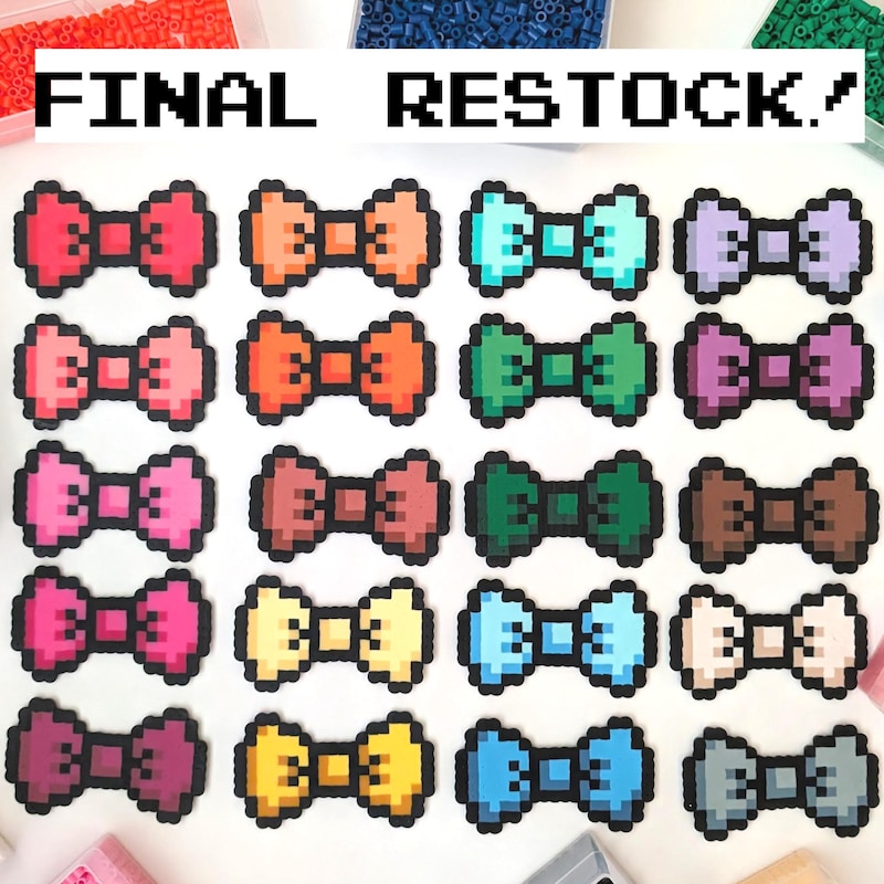 Pixel Art Bow - Etsy
