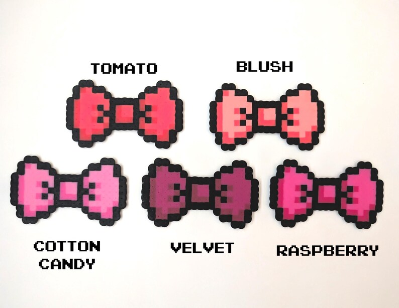 Wearable 8-bit Inspired Perler Pixel Bows - Etsy