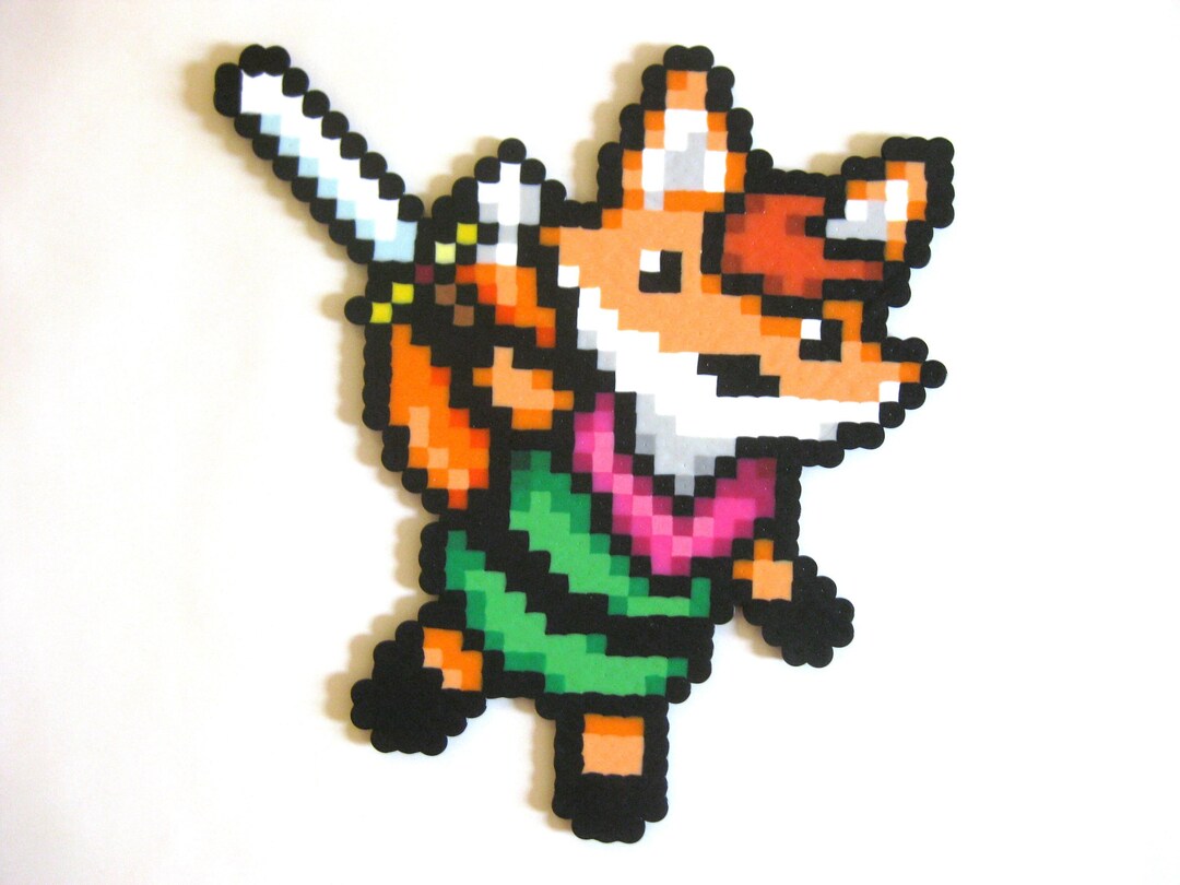 TUNIC Fox Hero Perler Pixel Art - Etsy