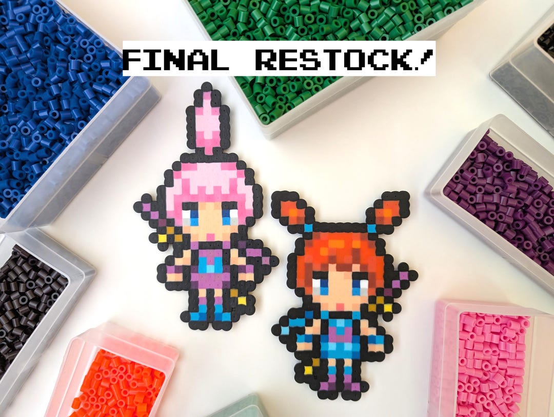 Kat and Ana Perler Pixel Art Magnets - Etsy