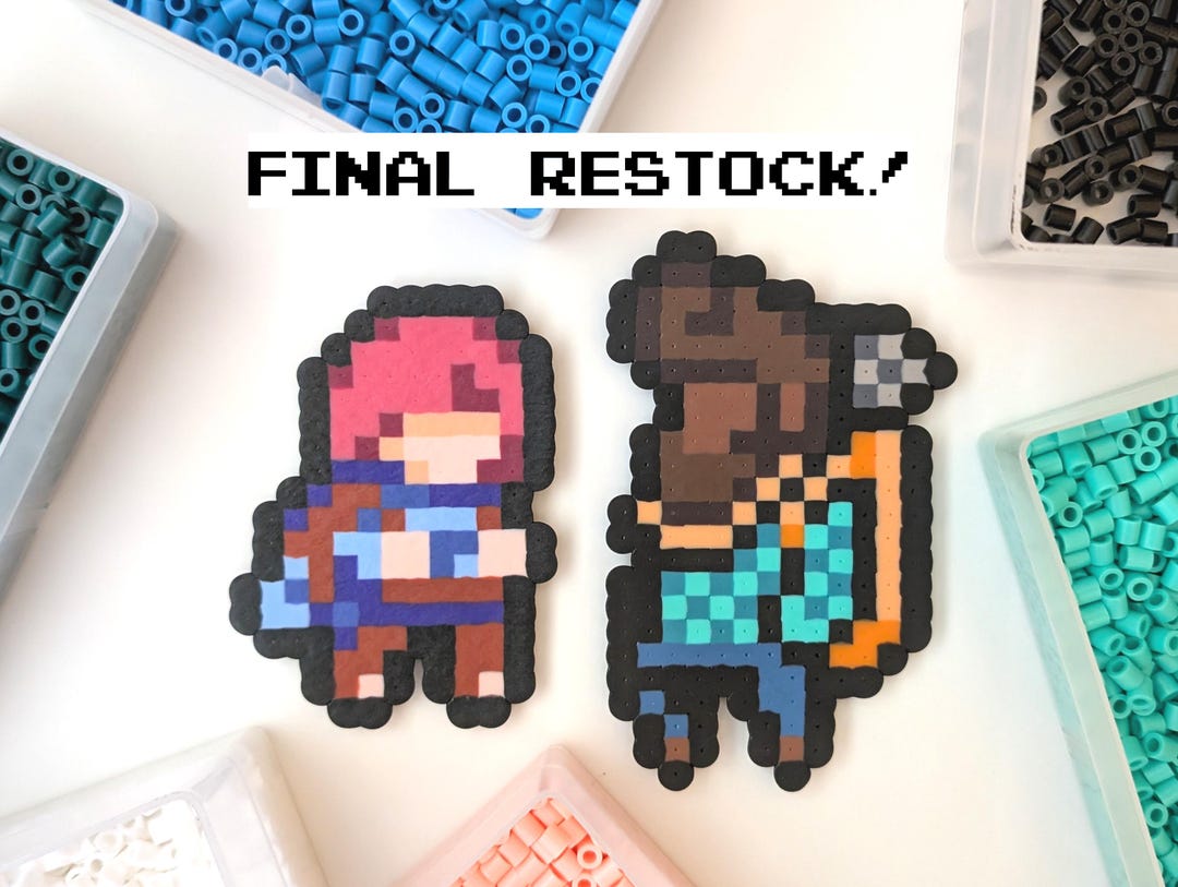 Madeline and Theo Celeste Perler Pixel Art Magnets - Etsy Canada
