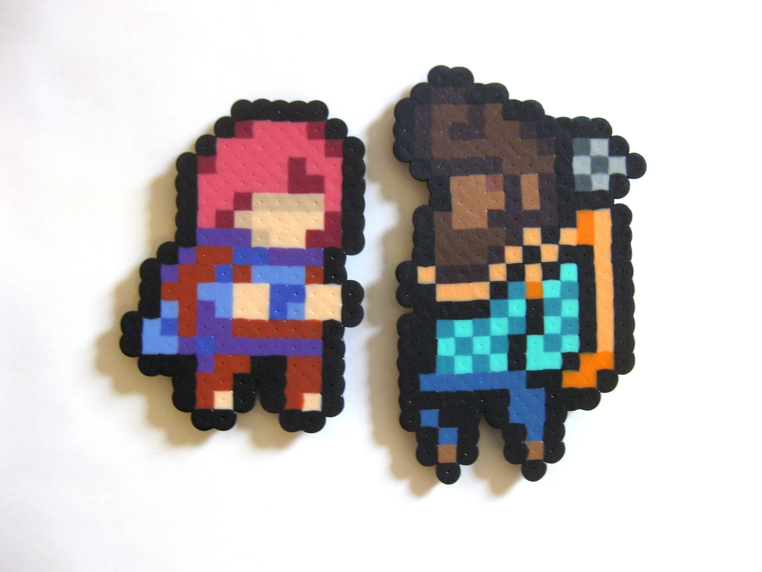 Madeline and Theo Celeste Perler Pixel Art with Magnet - Etsy UK