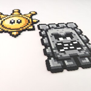 Thwomp y Shine Sprite Perler Pixel Art - Etsy México