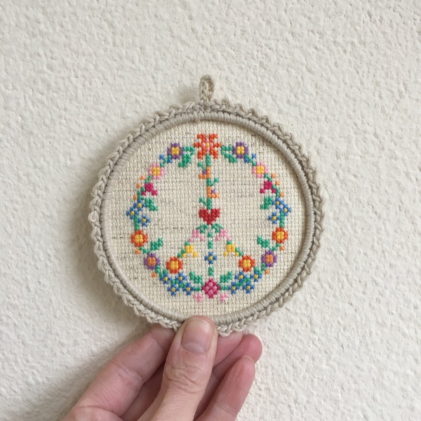 Crochet Peace Sign - Etsy