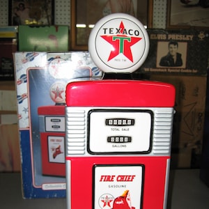 Texaco Gas Pump Cookie Jar - Etsy