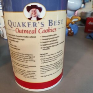 Quaker Oats Cookie Jar - Etsy