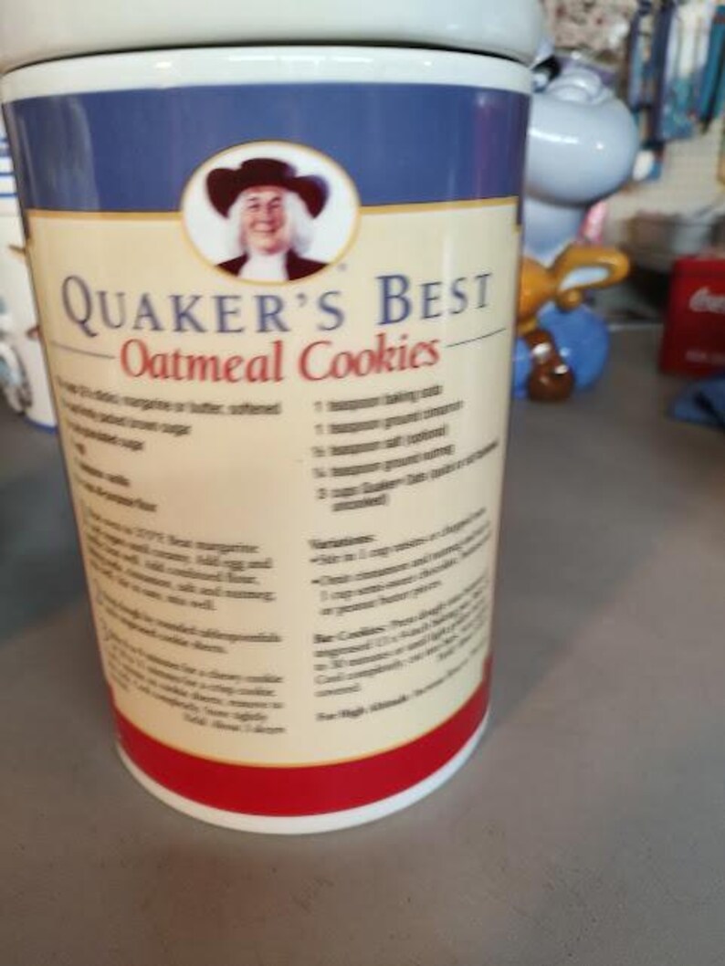 Quaker Oats Cookie Jar - Etsy