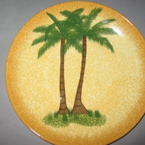 Palm Tree Dinner Plate Set - Etsy