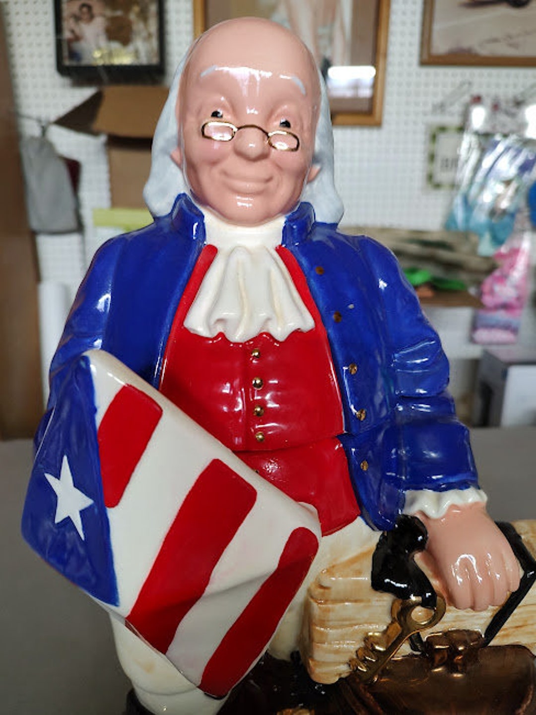 Ben Franklin Cookie Jar From Treasure Craft - Etsy