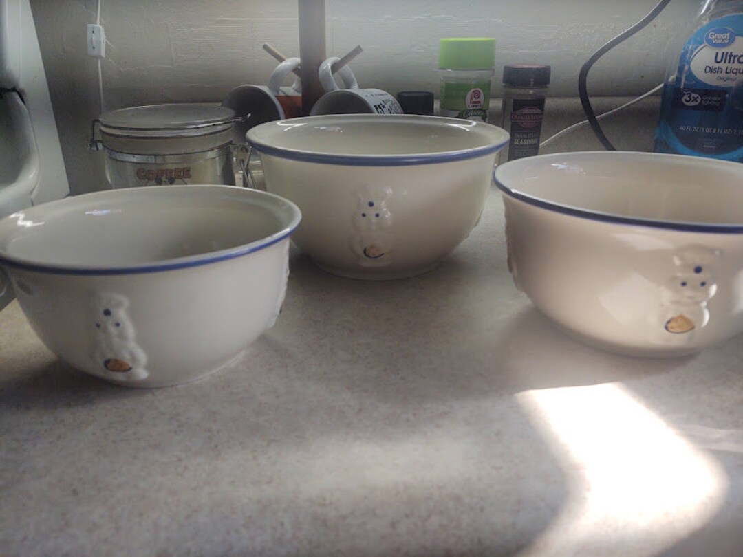 Pillsbury Doughboy Ceramic Bowl Set - Etsy