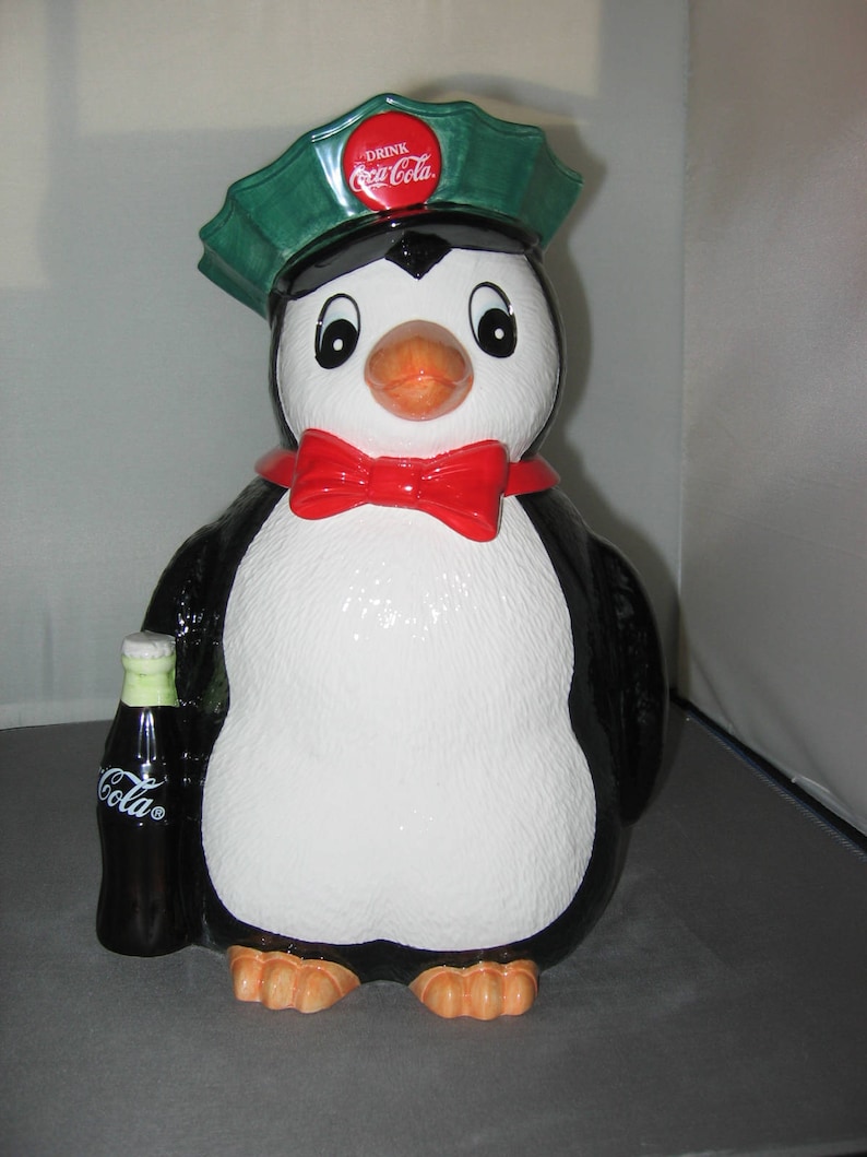 Coca Cola Penguin Cookie Jar - Etsy