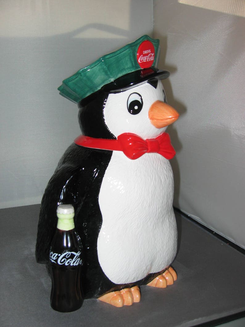 Coca Cola Penguin Cookie Jar - Etsy