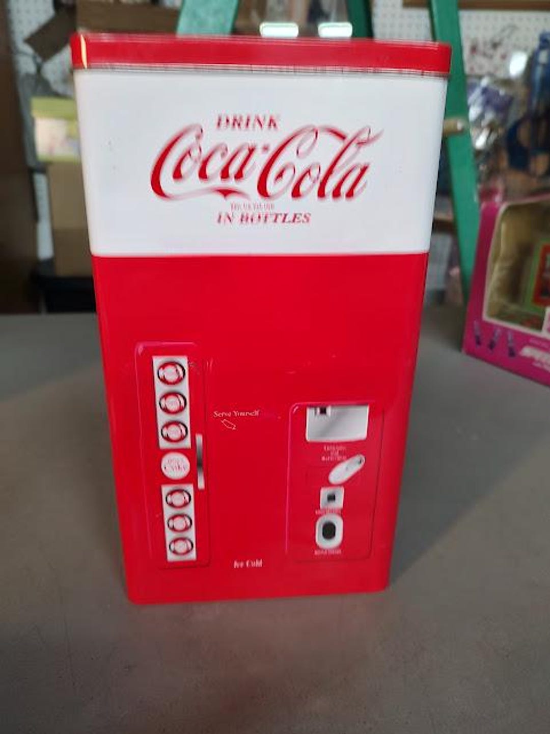 Coca Cola Glasses in a Metal Coke Machine Case - Etsy