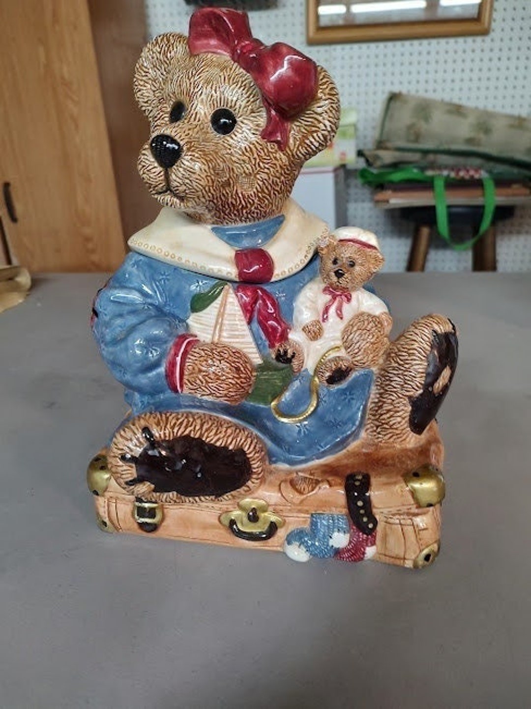 Bailey Bear Cookie Jar - Etsy