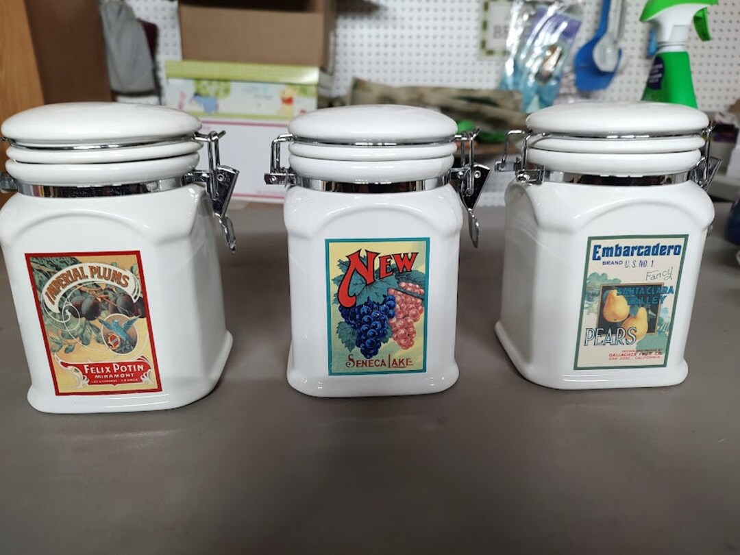 Small Ceramic Canister Set - Etsy