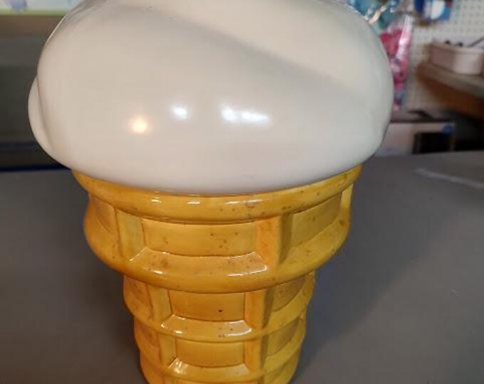 Large Ice Cream Cone Cookie Jar - Etsy