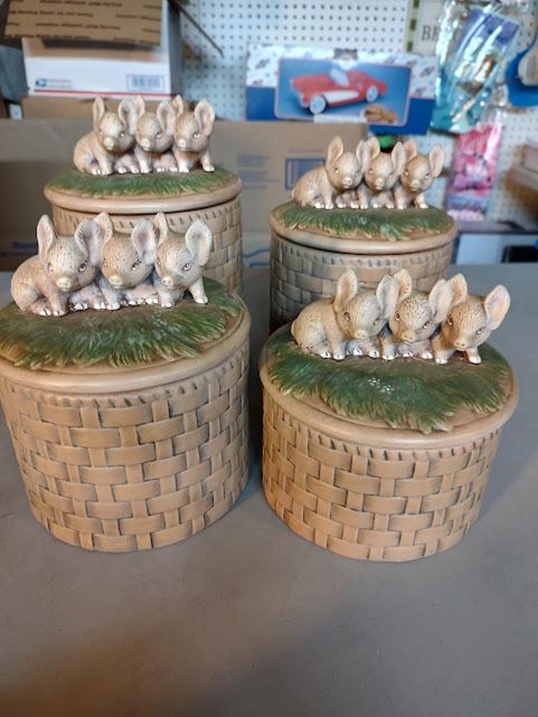 Piggy Canister Set - Etsy