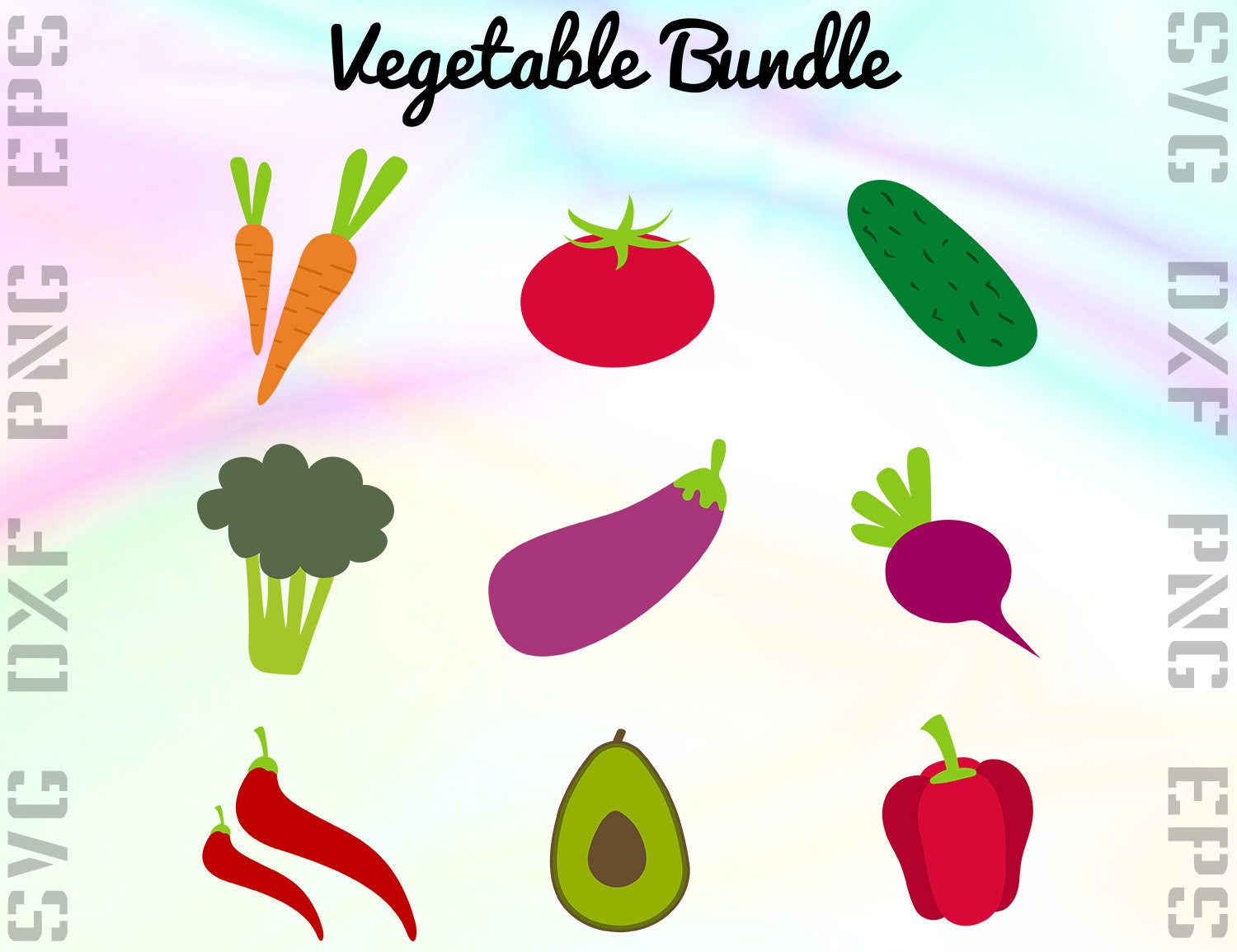 Vegetables SVG Files Salad Clipart Veggies Cricut Files - Etsy Canada