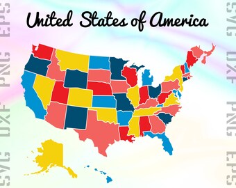 US Map Clip Art - Etsy