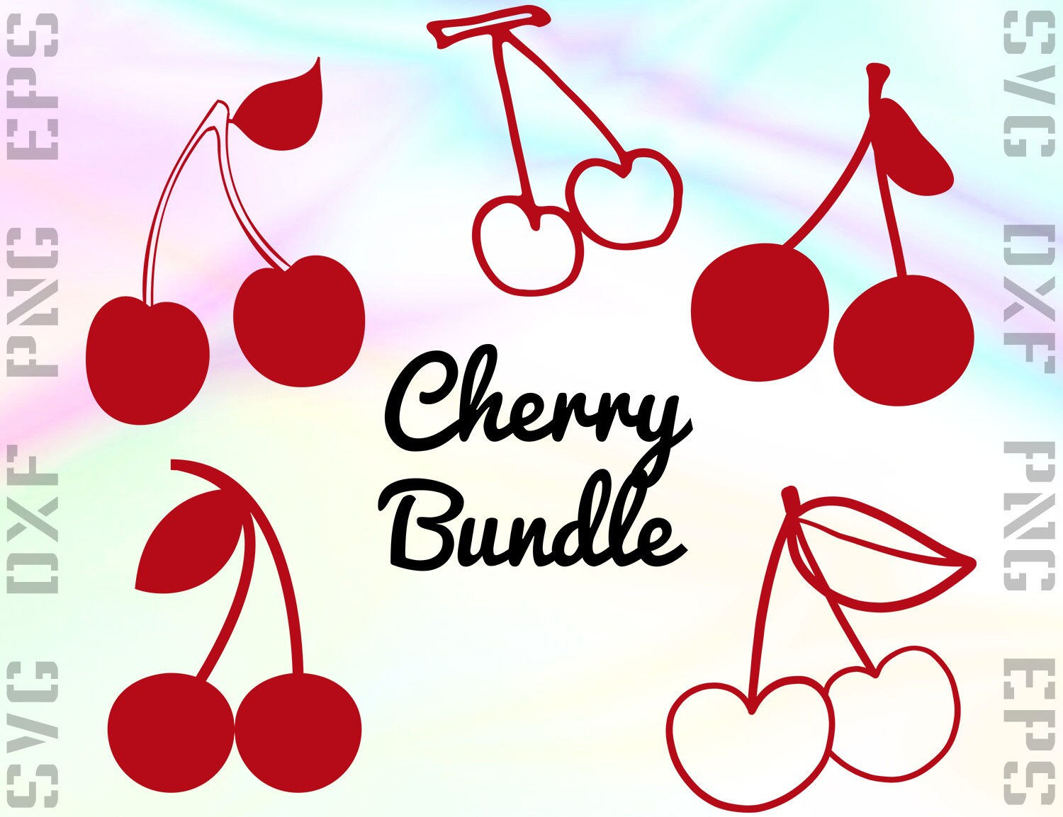 Cherries SVG Cherry Cut Files For Silhouette Cherry Outline Svg Cherry ...