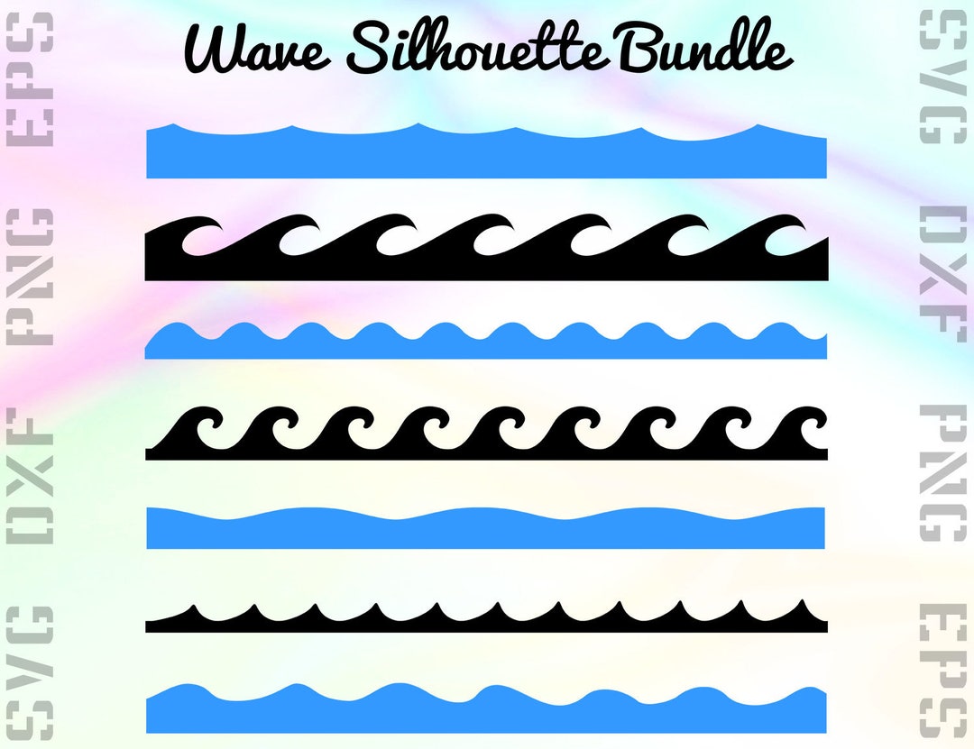 Wave SVG Files Wave Clipart Wave Cricut Files Wave Dxf - Etsy Finland