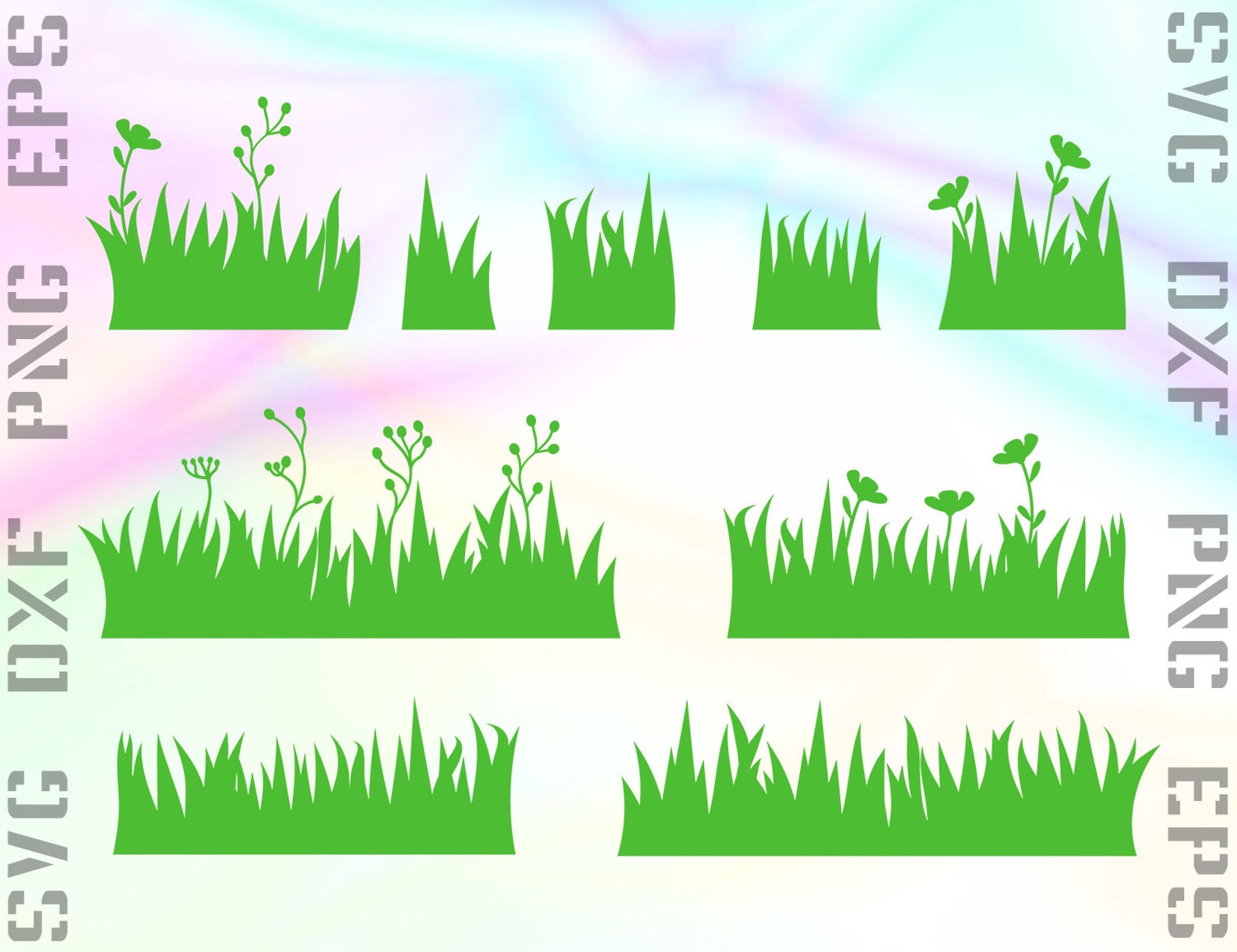 Grass Svg File Grass Cricut Svg Grass Dxf Grass Etsy