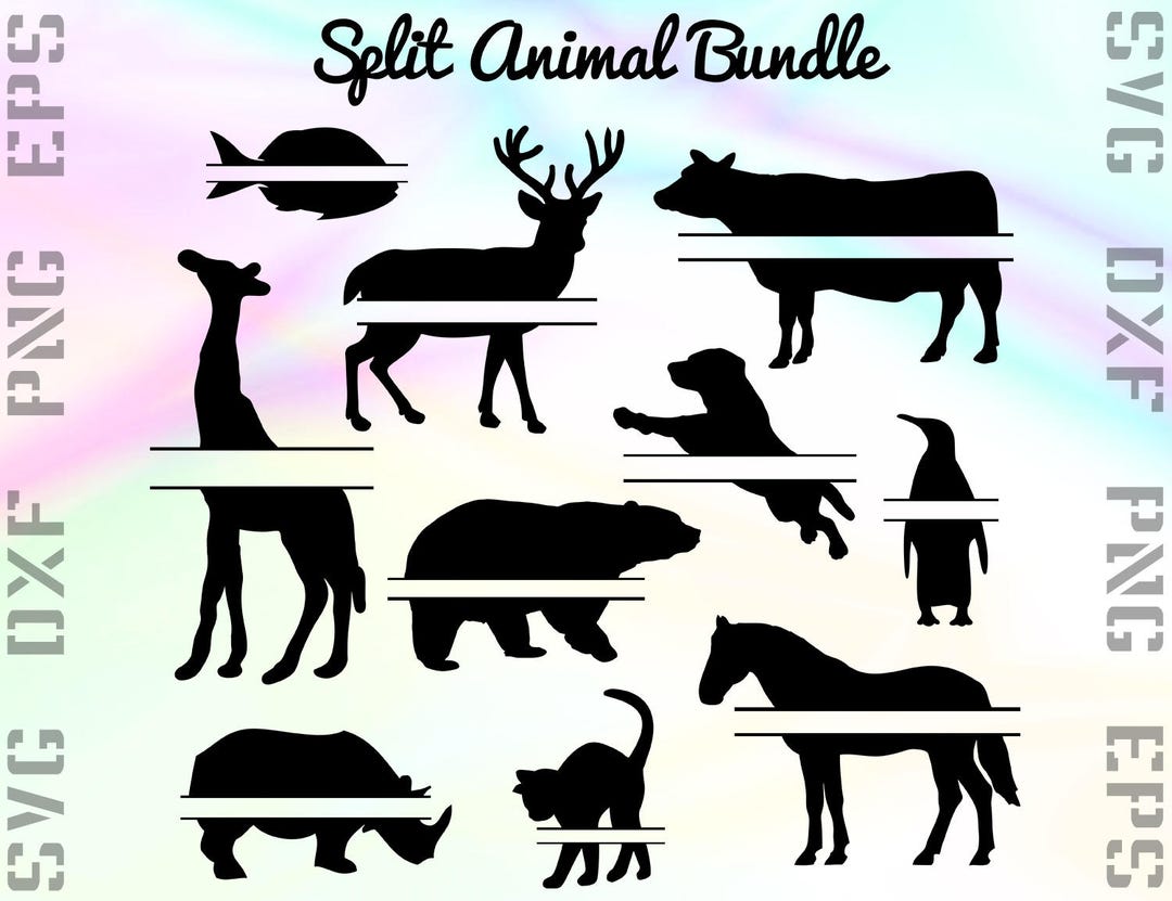 Split Animal SVG Files Split Animal Dxf Files Split Animal - Etsy Denmark