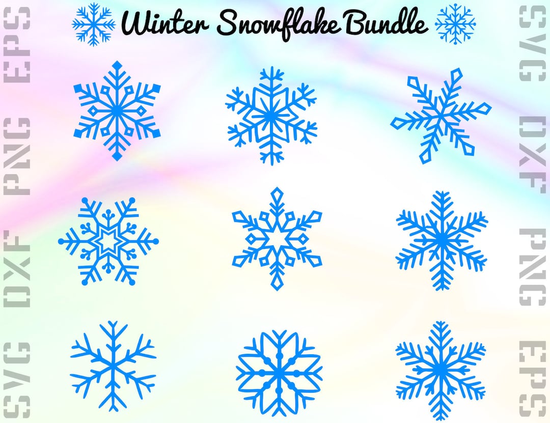 Snowflake SVG Files Snowflake Clipart Snowflake Cricut Files Snow Dxf ...