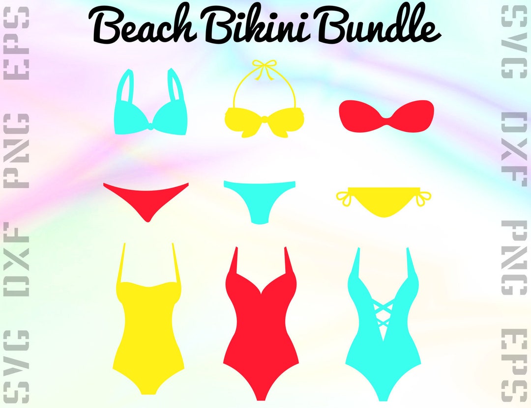 Beach Bikini Svg Files Bikini Dxf Files Swimsuit Clipart Bikini Cricut