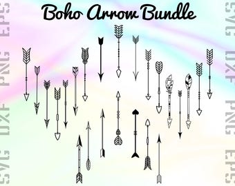 Boho Arrows Clipart Tribal Arrows Clipart Rustic Arrow - Etsy