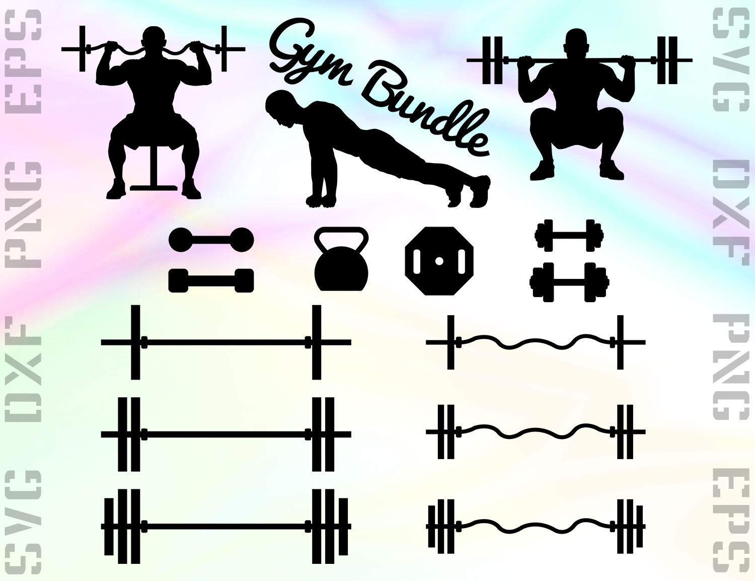 Gym SVG Files Gym Dxf Files Gym Clipart Fitness Cricut - Etsy New Zealand