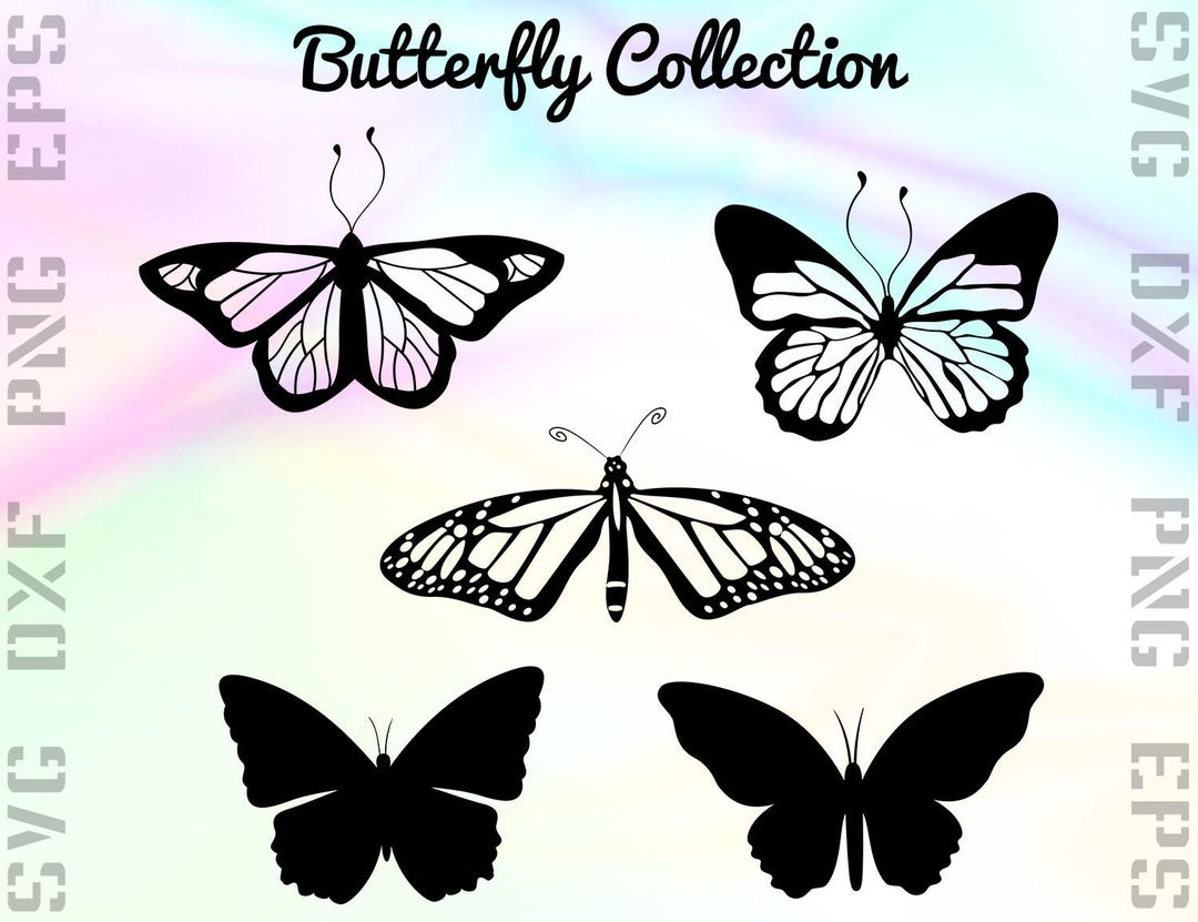 Butterfly SVG Files Butterfly Dxf Files Butterfly Clipart - Etsy