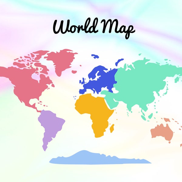 World Map Canvas - Etsy
