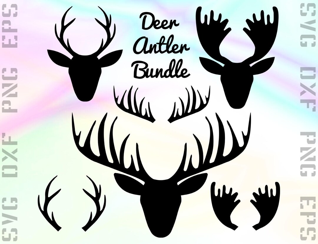 Deer Antler SVG Files Antler Dxf Files Deer Clipart - Etsy Canada