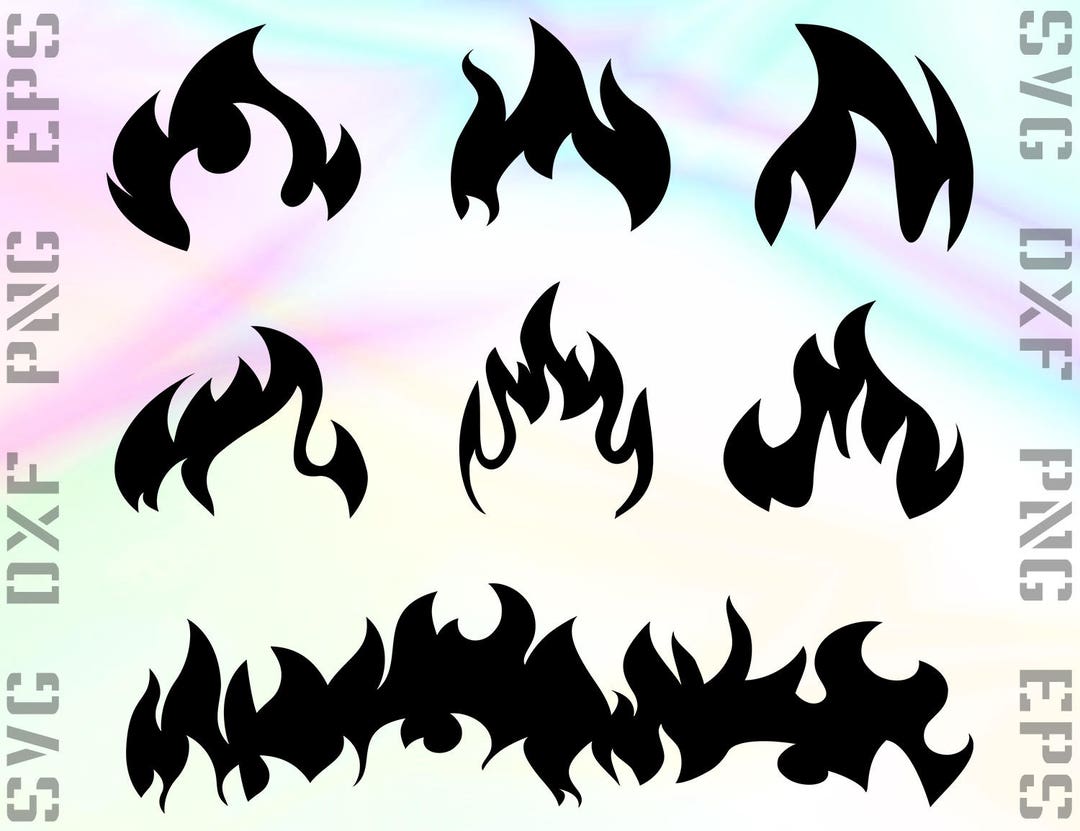 SVG fichier feu Cricut SVG feu DXF Silhouette de feu - Etsy France