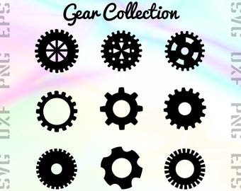 Growing Gears machine Cogs. Cut Files for Cricut. Clip Art - Etsy Canada