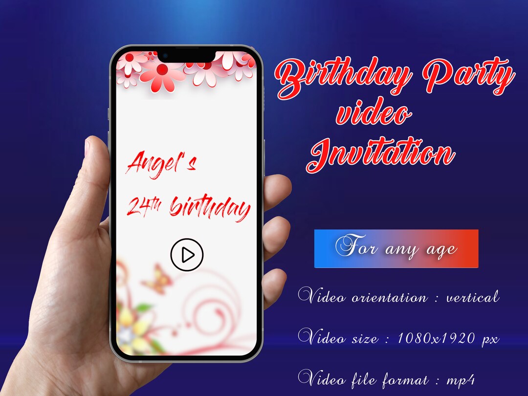 Birthday Video Invite, Animated Birthday Invite, Birthday Celebration ...