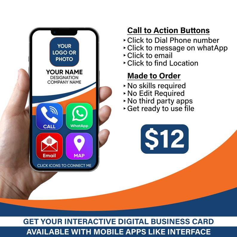 Digital Business Card With Interactive Interface - Etsy