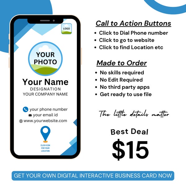 Interactive Digital Business Cards - Etsy