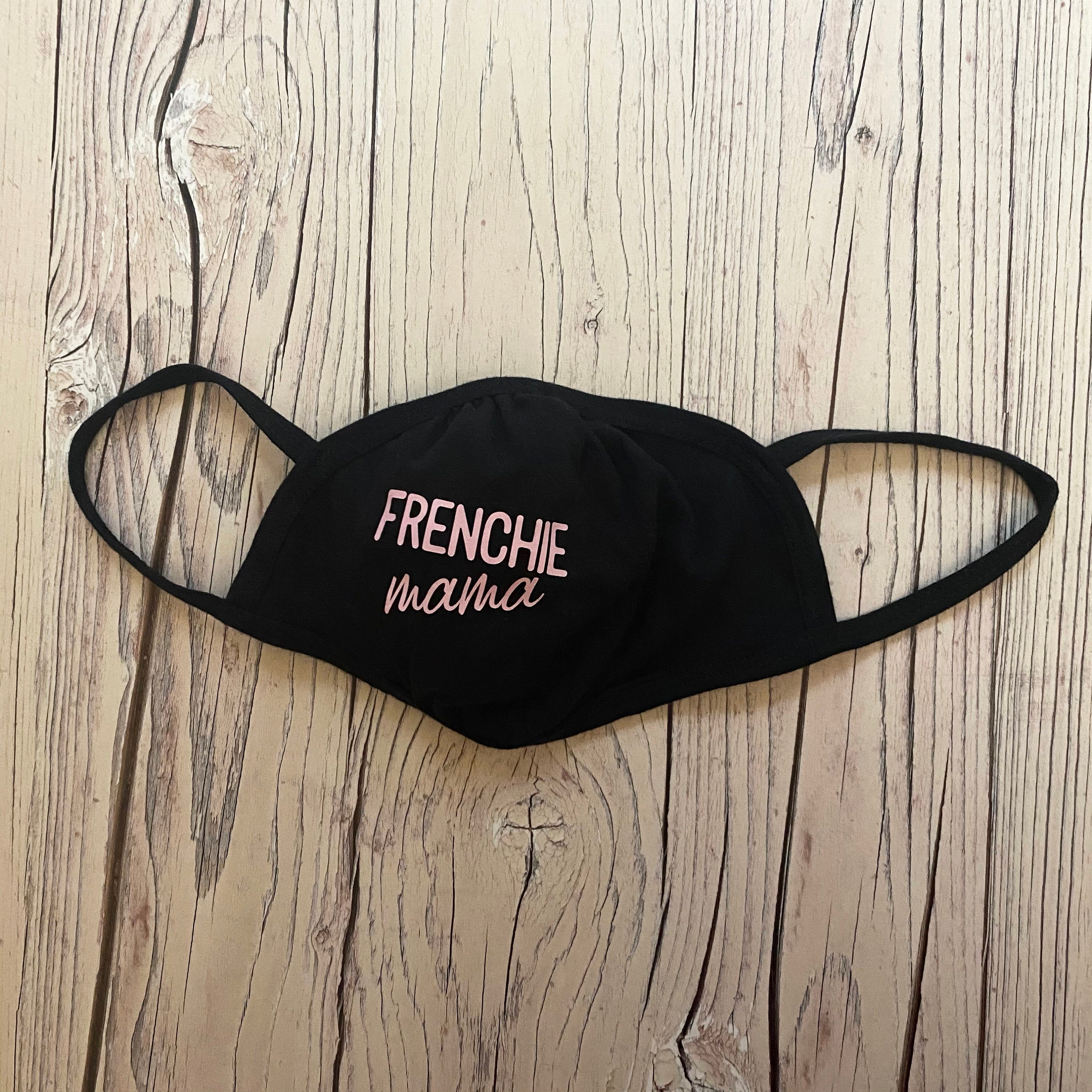 Frenchie mama face mask dog lover gift French bulldog face | Etsy