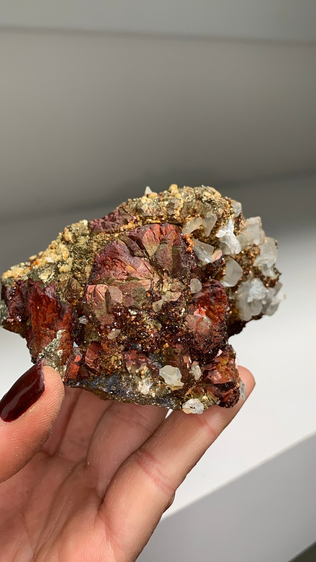 Rare Red Pyrite With Gypsum - Etsy UK