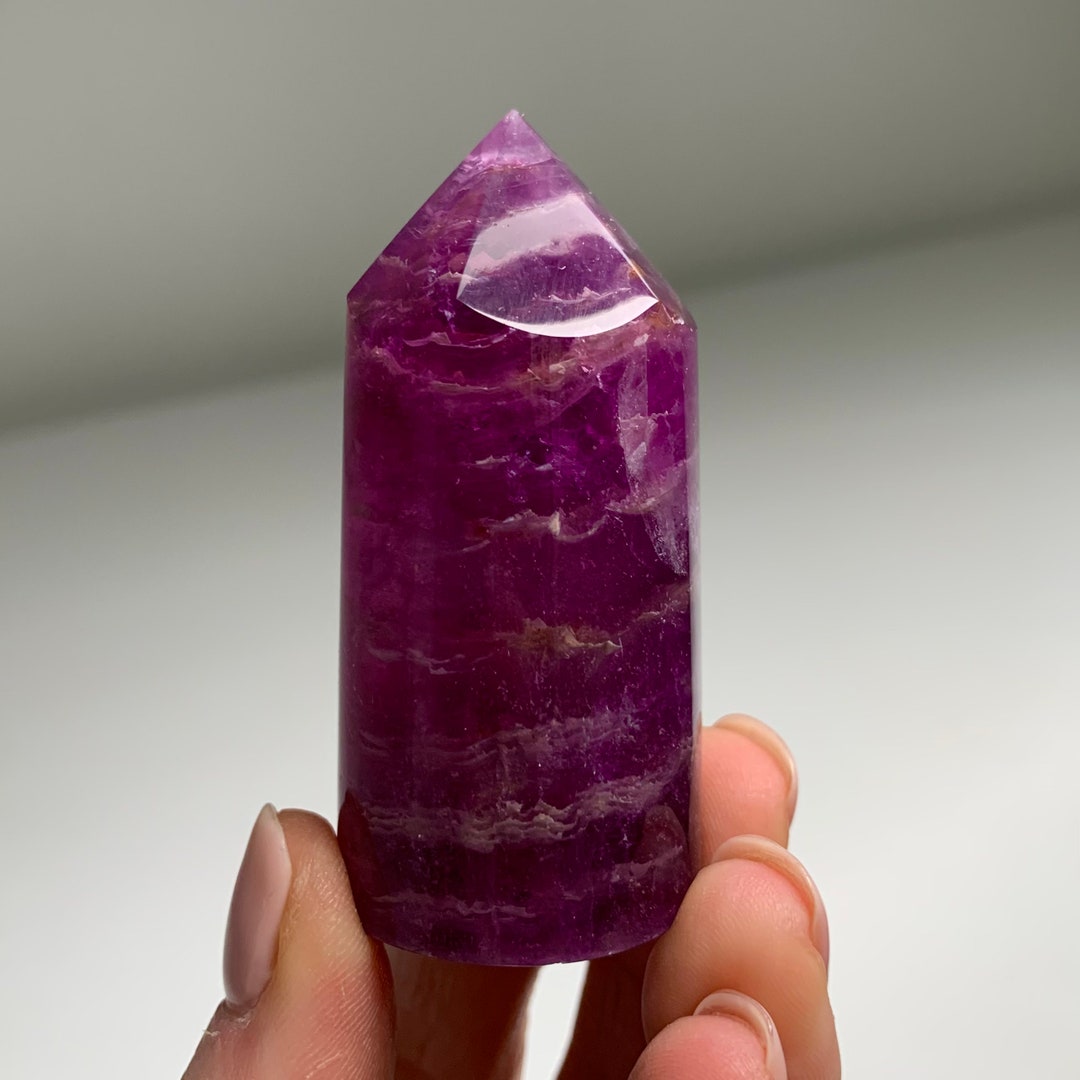 Rubellite Color Fluorite Tower ! - Etsy