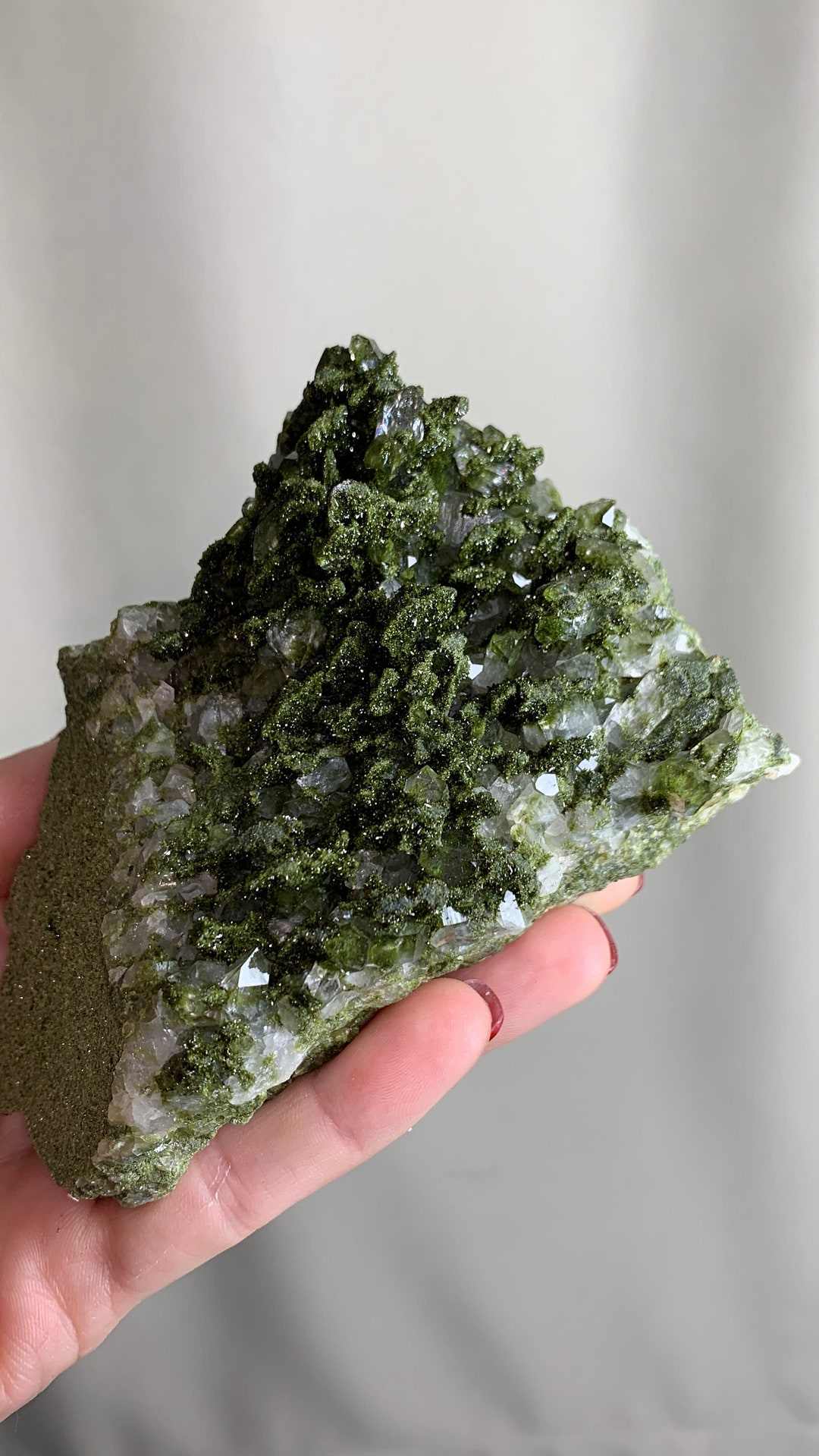Forest Epidote With Quartz !! - Etsy