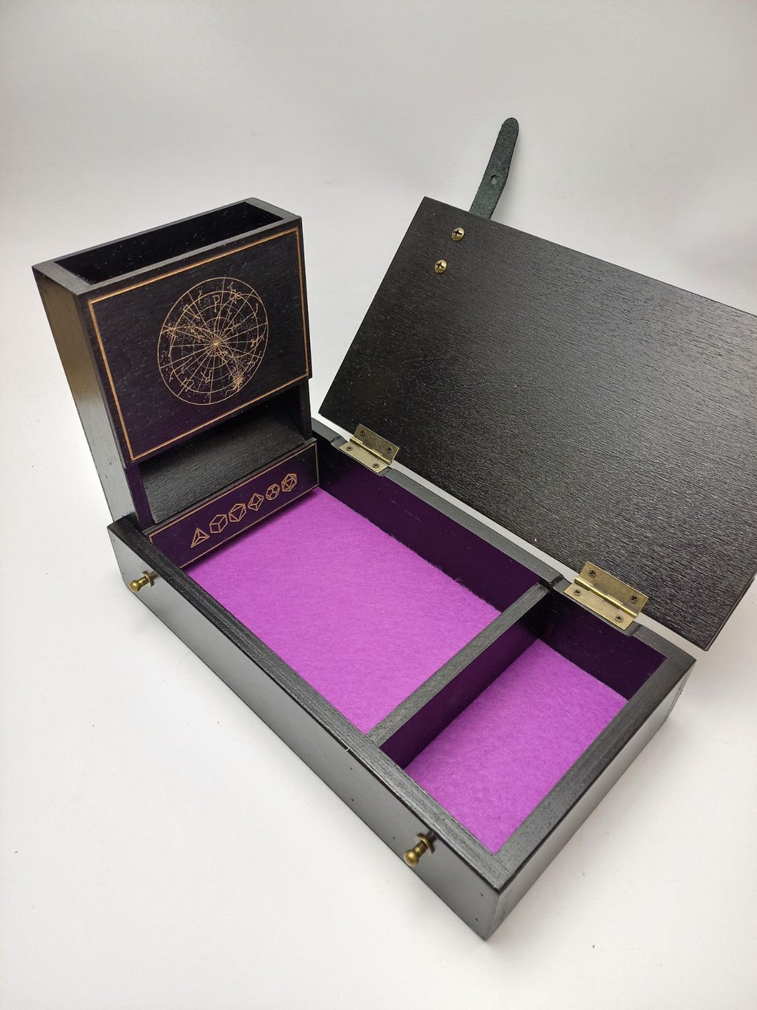 Personalized Dice Tray Custom Dice Tower Dungeons Yggdrasil Black Box ...