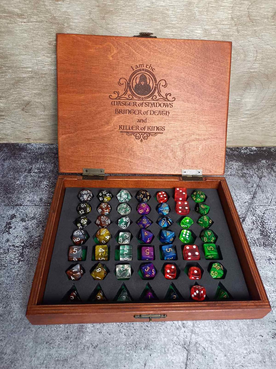 Wooden Dice Storage Soft Foam for Precious Dice for Dice Tray for Play ...