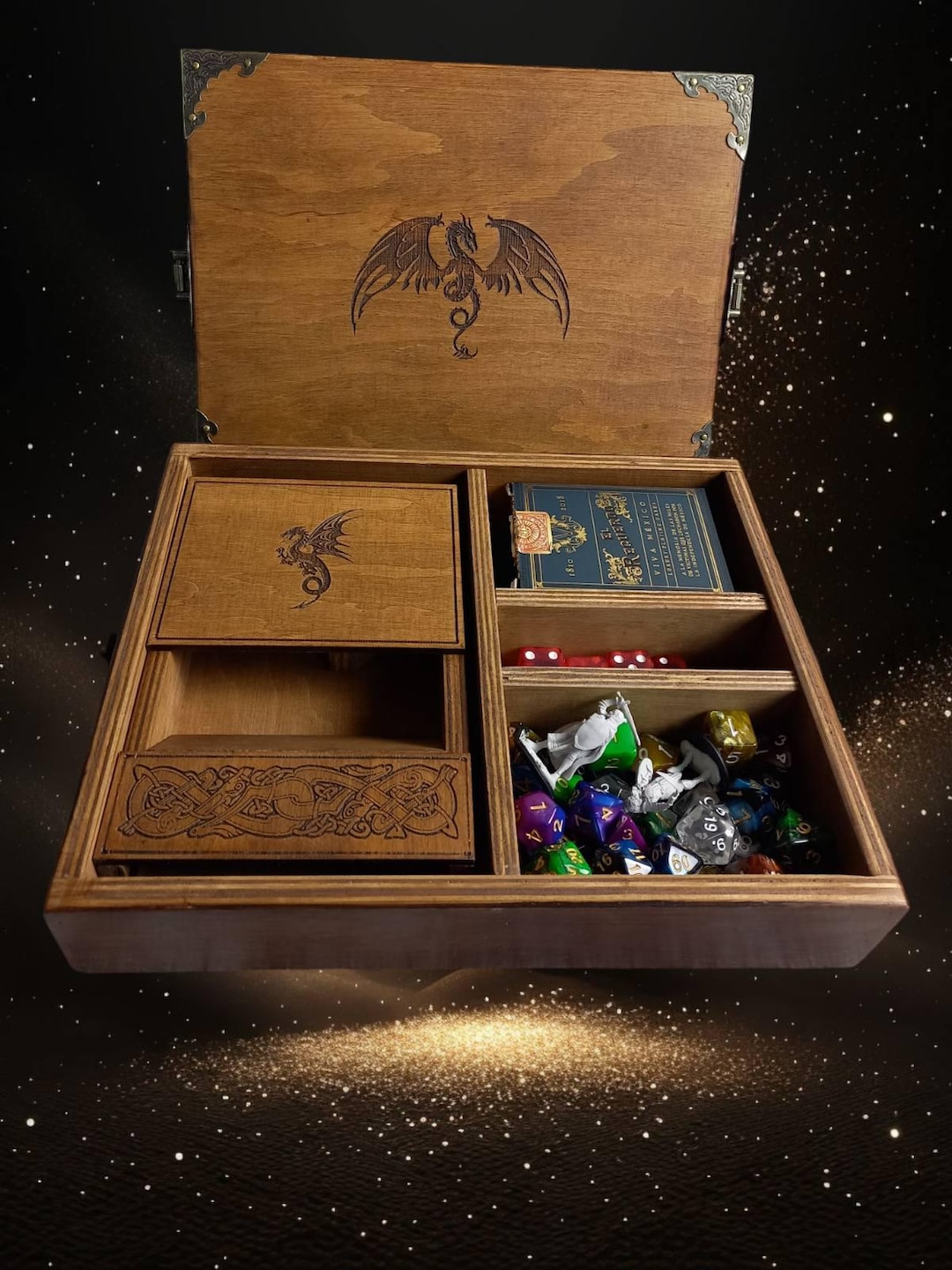 Board Game Organizer. RPG Dice Game Cards Box and MTG Holder for ...