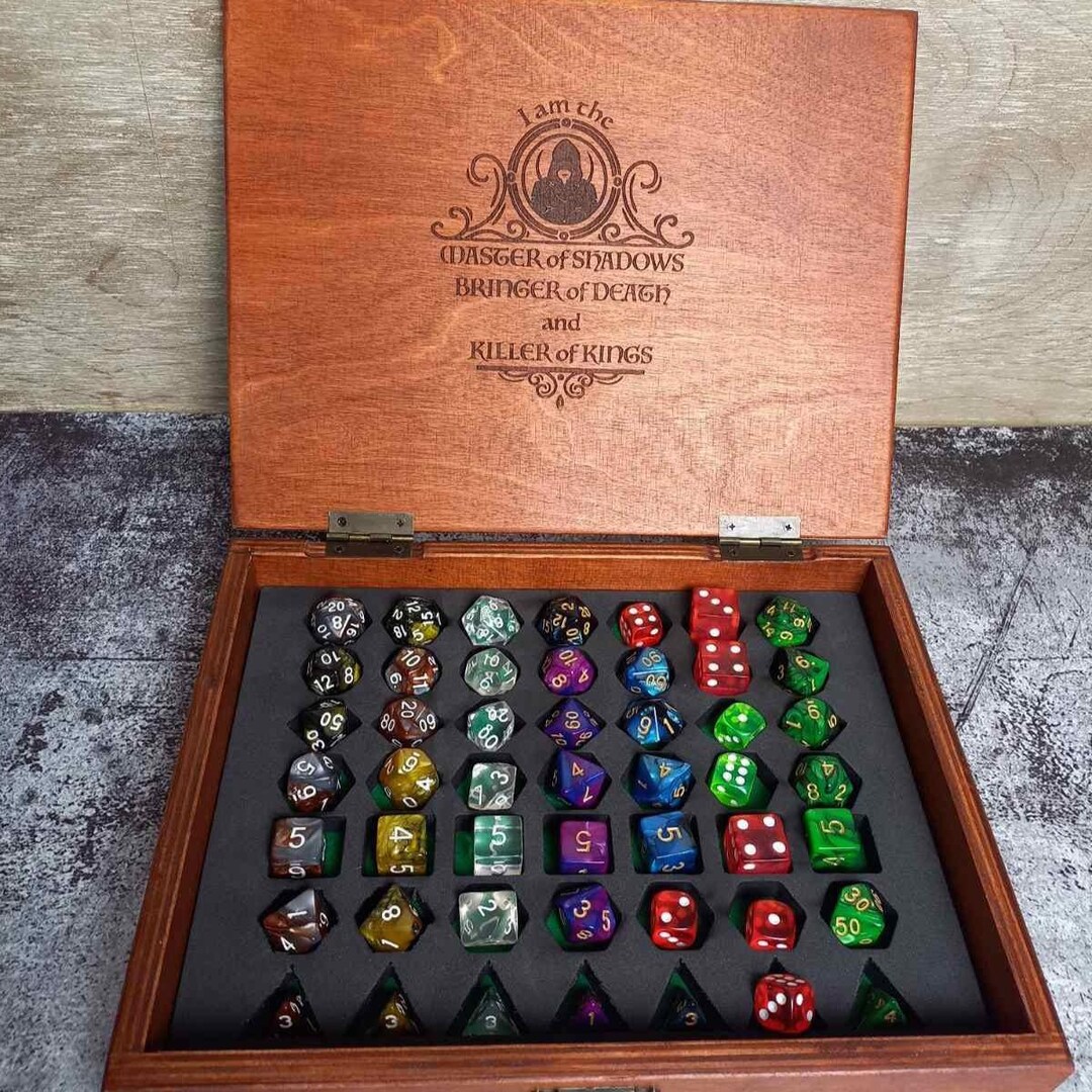 Wooden Dice Storage Soft Foam for Precious Dice for Dice Tray for Play ...