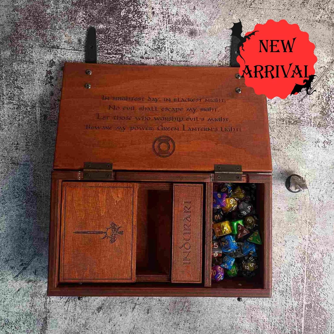 Dice Tray and Tower Set Custom Quality Engraving Natural Wooden Dice ...
