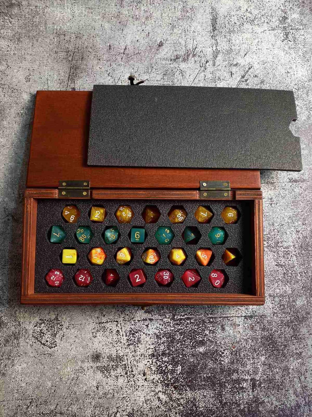 Wooden Dice Storage Soft Foam for Precious Tray for Play and Storage 28 ...