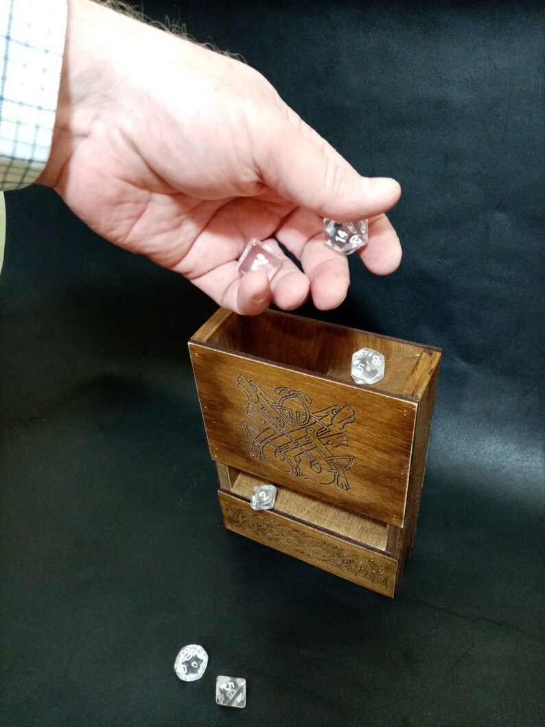 Dice Tray Wood Dice BLACK Box Archer Dice Tray RPG Box - Etsy